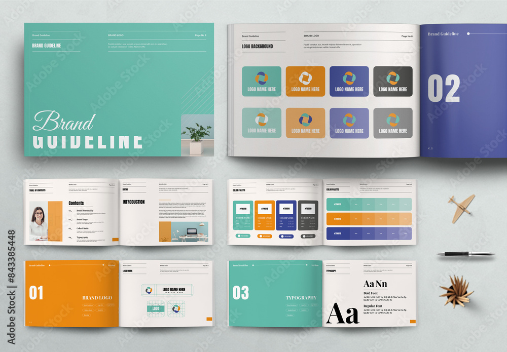 Brand Guideline Layout Stock Template | Adobe Stock