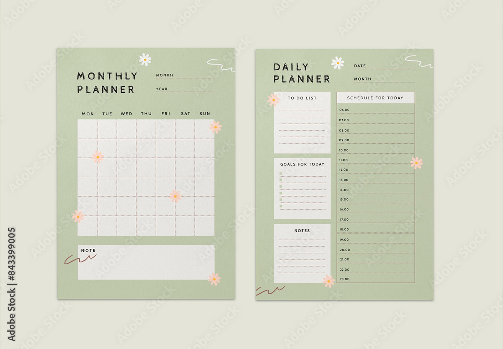Cute Planner Template Stock Template | Adobe Stock