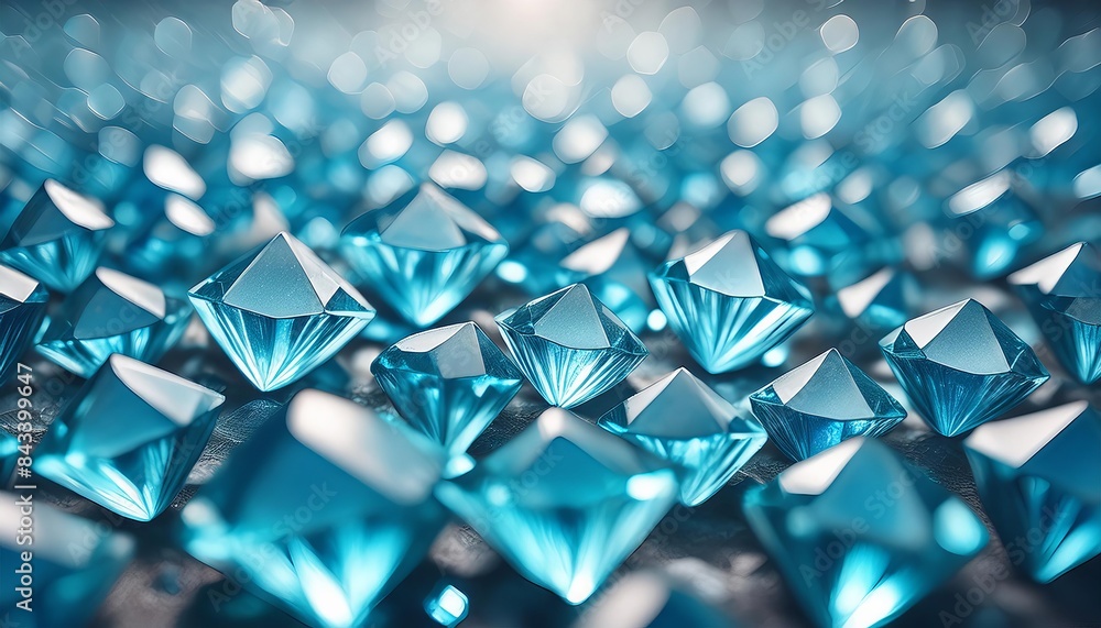 Abstract background featuring a pattern of blue diamond shapes ...