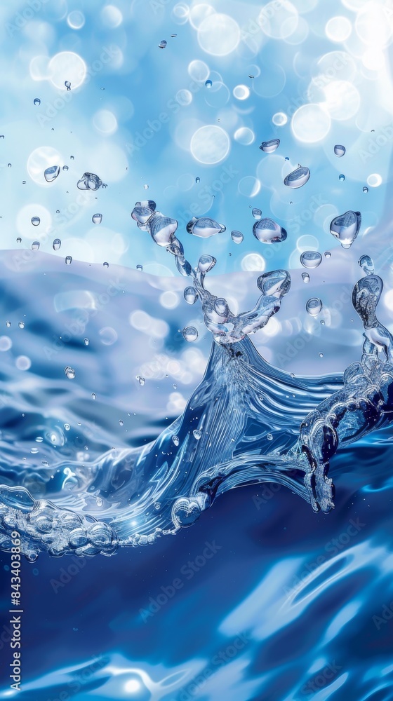 Refreshing Waves: Pure Water Ripples and Splashes in 4K HD，Liquid water ...