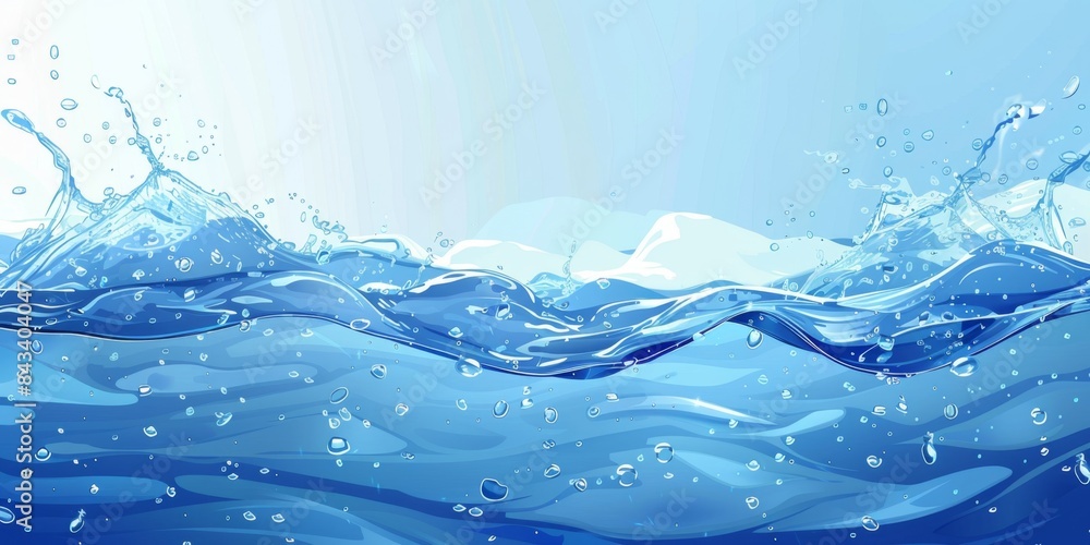 Refreshing Waves: Pure Water Ripples and Splashes in 4K HD，Liquid water ...