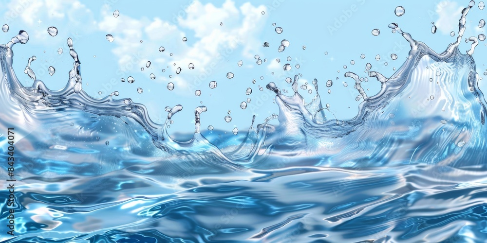 Refreshing Waves: Pure Water Ripples and Splashes in 4K HD，Liquid water ...