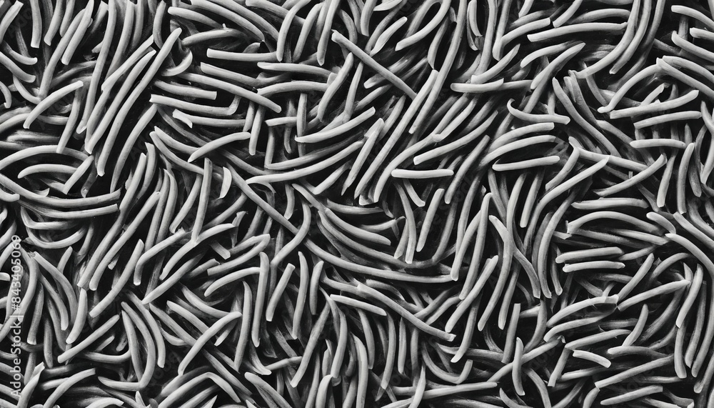 Close-up view of an abstract black and white pattern resembling ...