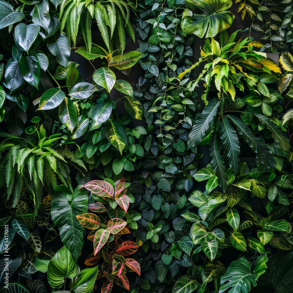 Vegetative ,background, from ,leaves and plants., Lush, natural foliage ...