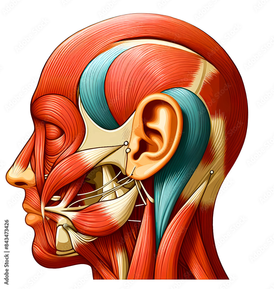 Vector illustration showing the cross-sectional structure of the human ...