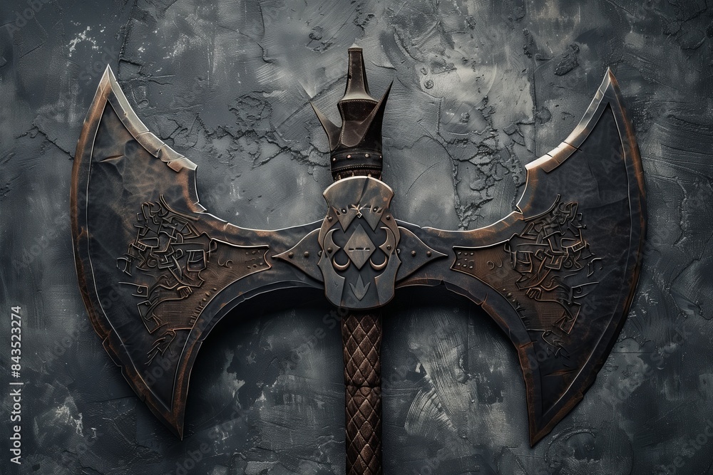 Sword weapon history in fantasy ancient antique war. Dark old steel ...