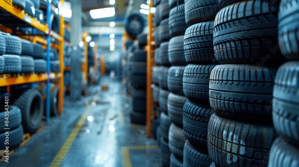 Tires piled up in a factory storage area. Managing Industrial Waste ...