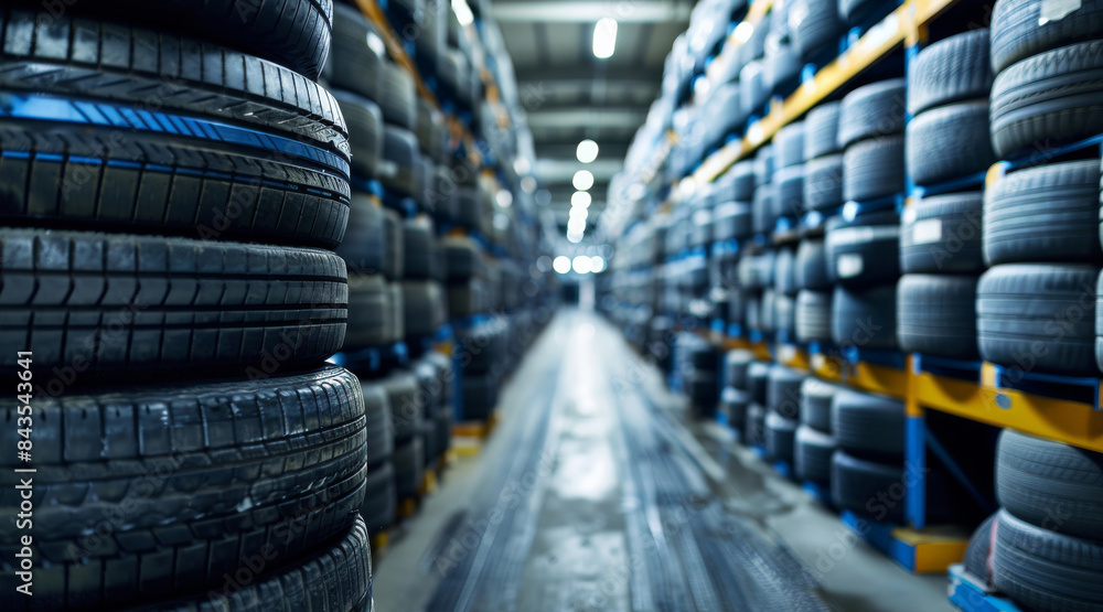 Tires piled up in a factory storage area. Managing Industrial Waste ...