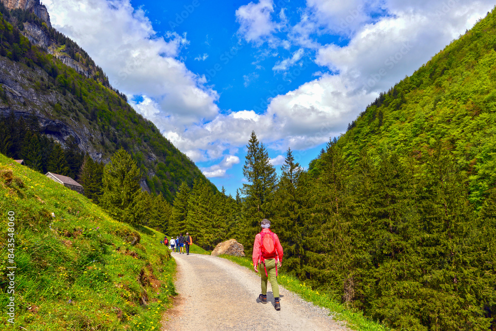 Wanderweg von Wasserauen zum Seealpsee, Kanton Appenzell Innerrhoden ...