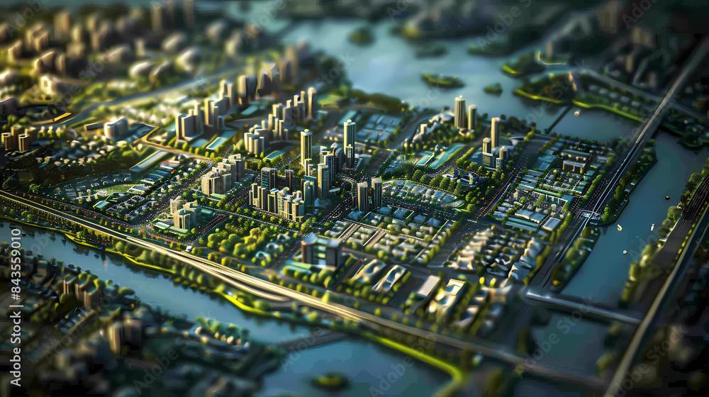 Ilustração do Stock: A detailed, technical blueprint showcasing urban ...