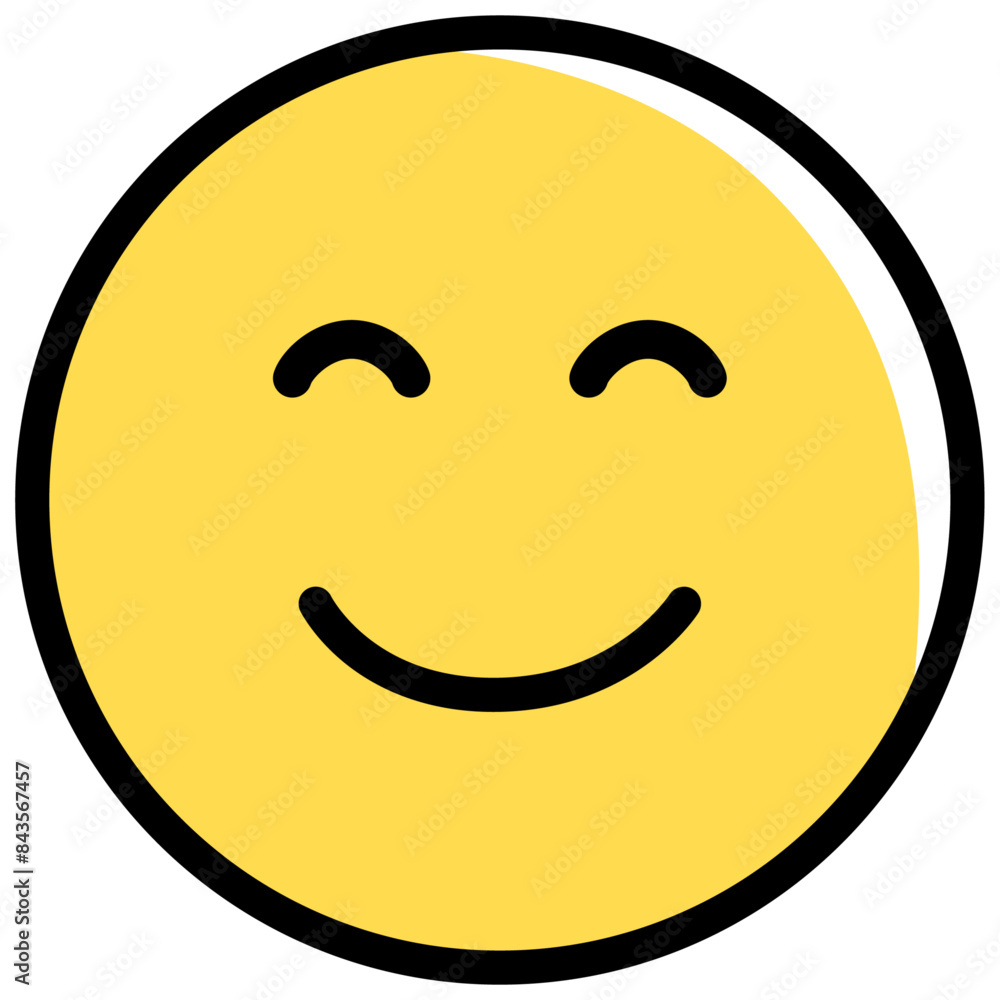 Smile Emoji. Icon of expressive emoticons. Vector illustration isolated ...