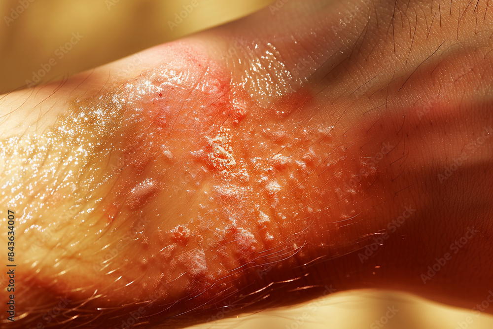 sunburned skin. sunburn skin. The concept of sunburn. burnt skin in the ...