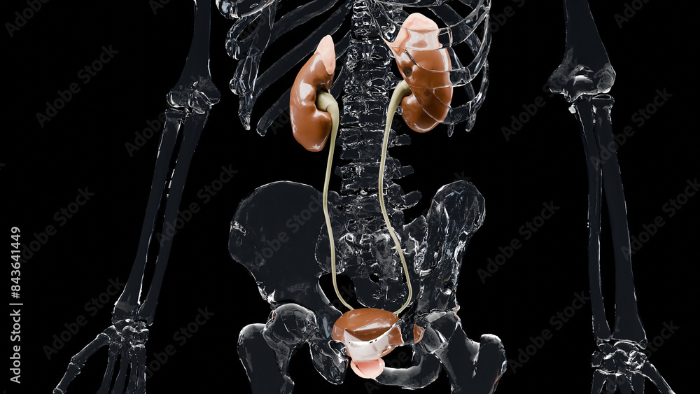 urinary system, detailed male bladder and Kidney anatomy, Urology ...