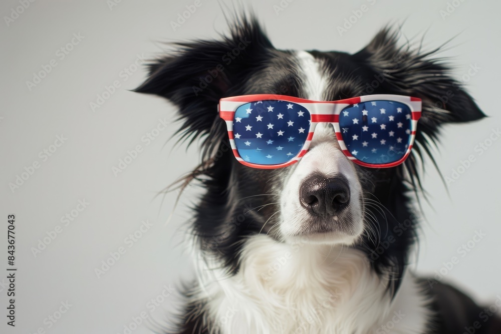 Golden Retriever Lab Dog wearing Patriotic American Flag Red White ...