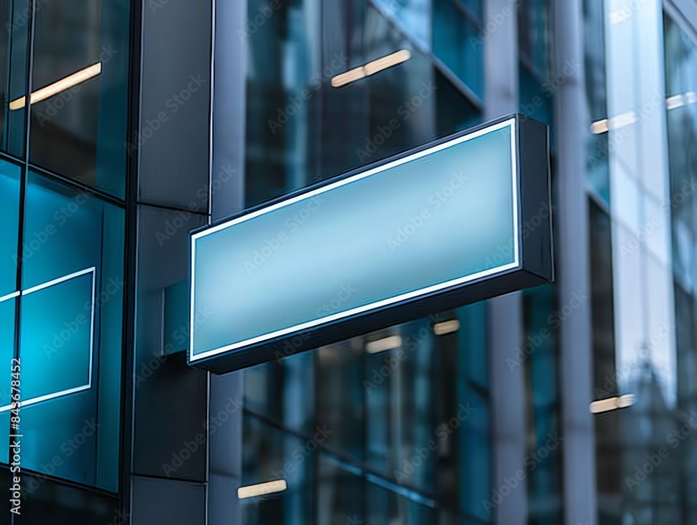 Cantilever pole supporting a sleek, modern signboard in a corporate ...