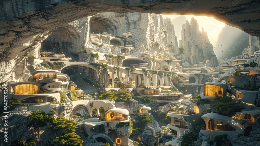 An underground smart city powered by geothermal energy illustrates ...