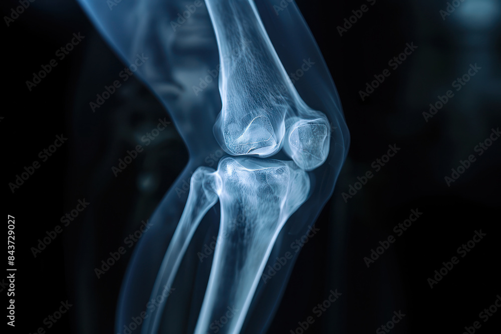 Knee x ray after car accident in orthopedic unit inside trauma hospital ...