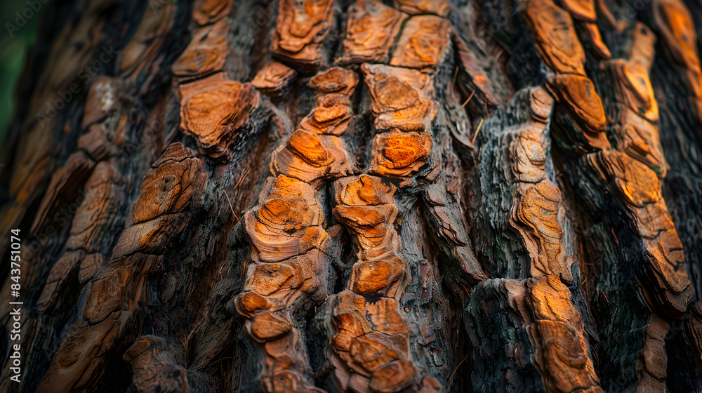 Redwood tree bark showing its unique fibrous texture Stock Photo ...