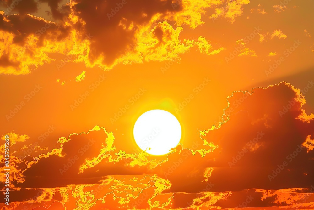 Heatwave hot sun. Climate Change. Global Warming. Extremely hot ...