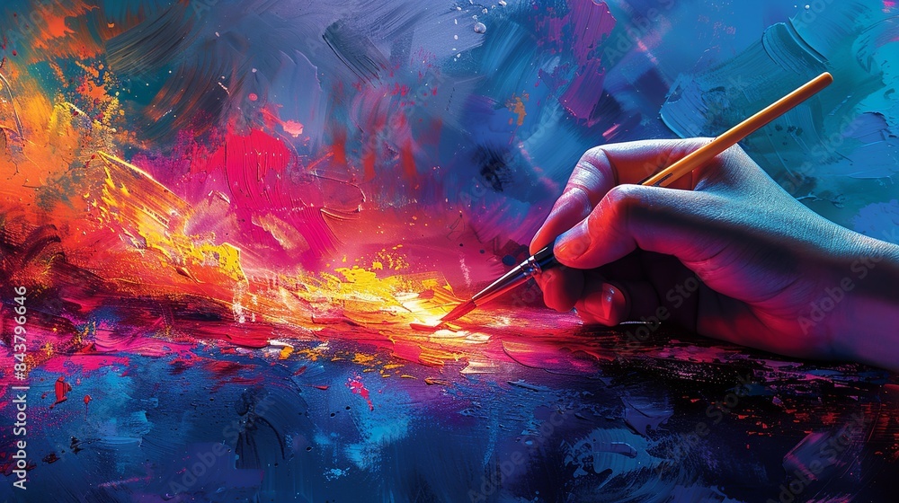 An artist's hand sketching faint outlines that gradually become a ...