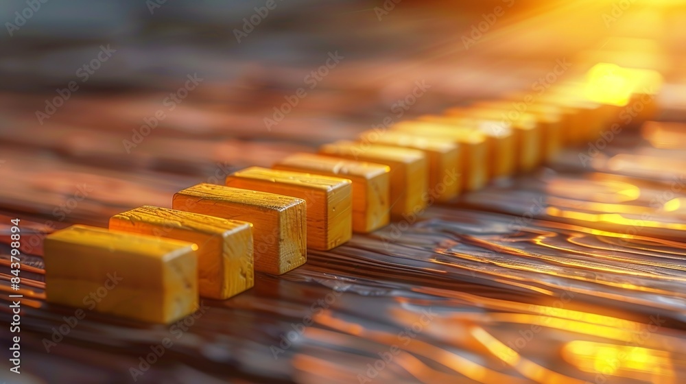 A single domino at the start of a long, complex chain reaction ...