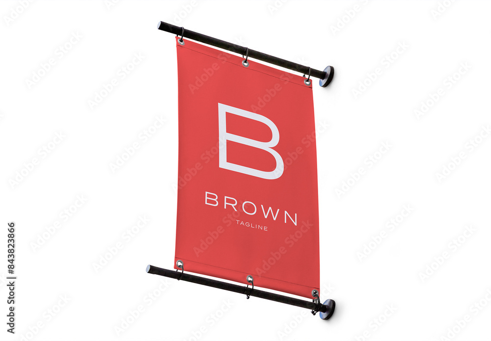 Logo Mockup Template Style Effect Wall Badge Sign Signboard Metal Text ...