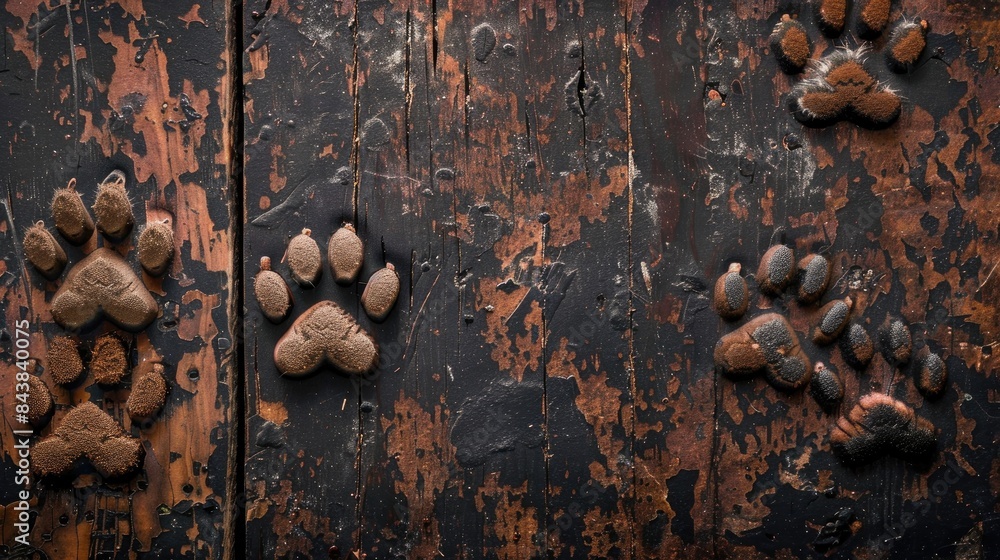 Adorn your walls with captivating animal paw and dog footprint ...