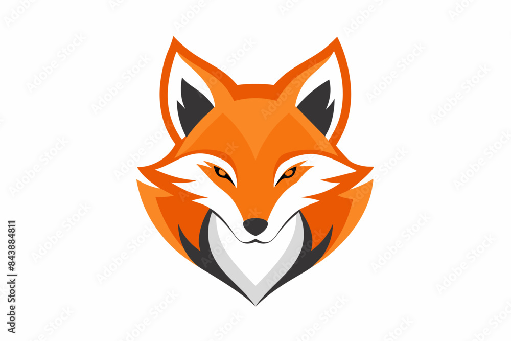 Stylized fox head icon vector. Stylized fox head. Vector silhouette ...