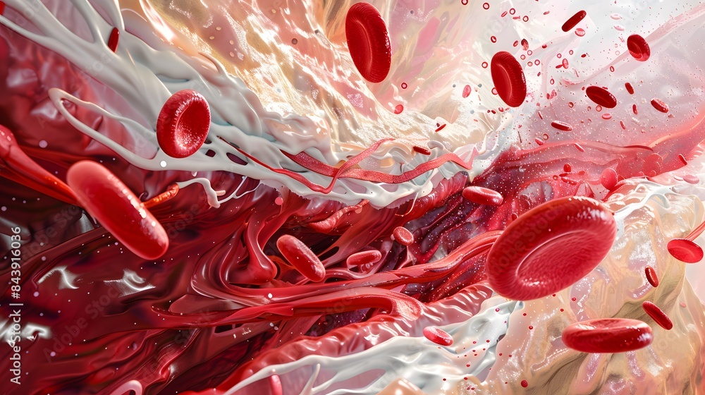 Red blood cells that have exploded from wounds Stock Illustration ...