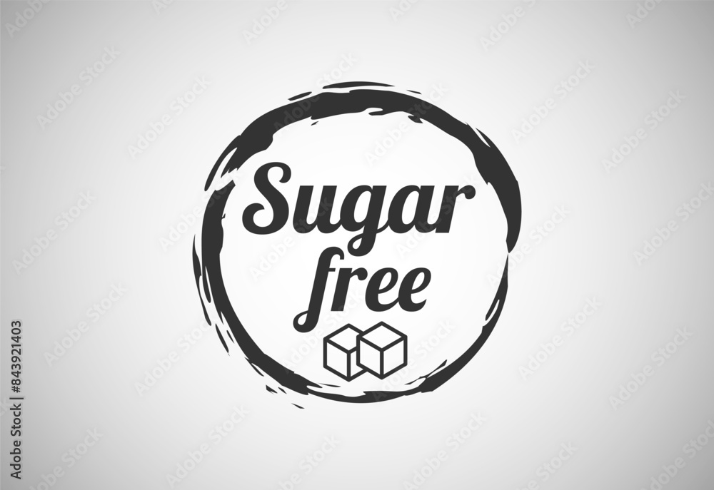 Sugar free icon sign. Diet concept. Diabetic logo, symbol, sign, seal ...