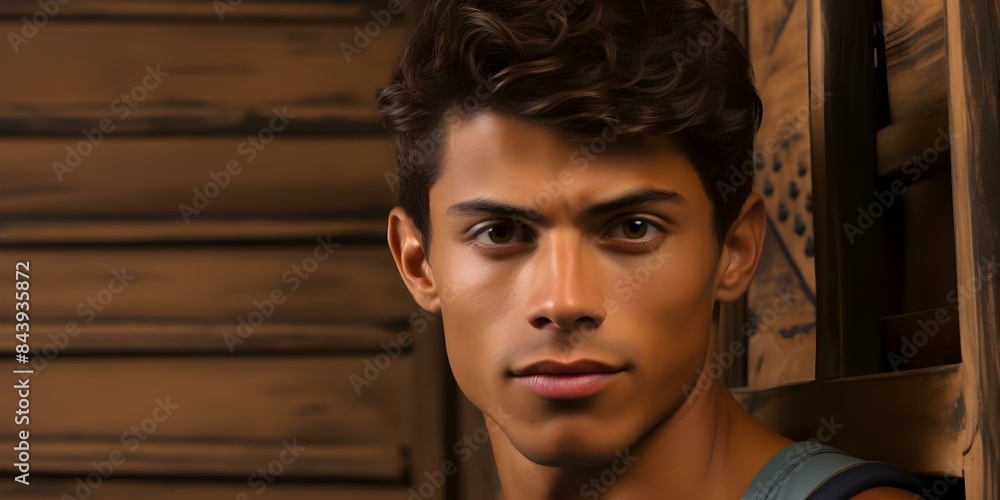 Attractive Latino male model with boyish look athletic build and sporty ...