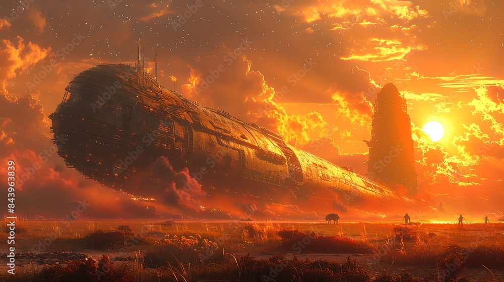 cosmic ark carrying the remnants of a dying civilization seeking refuge ...