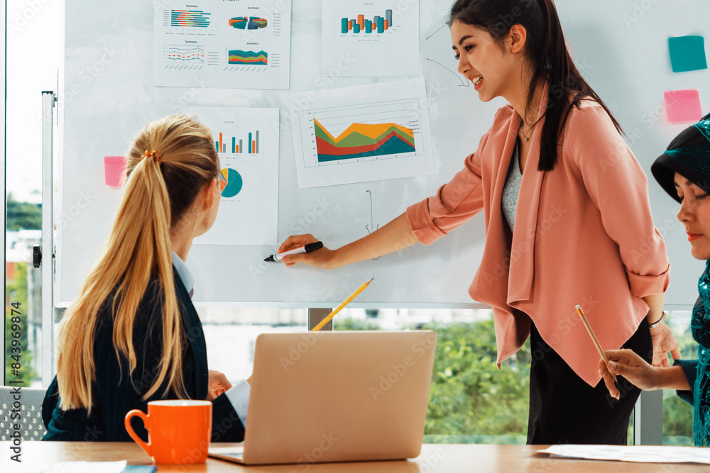 Multicultural work group. Team of businesswomen of different ethnicity ...