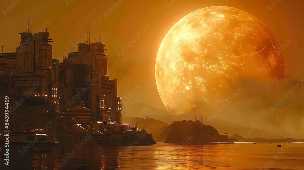 research outpost on Titan where scientists study the moon's methane ...