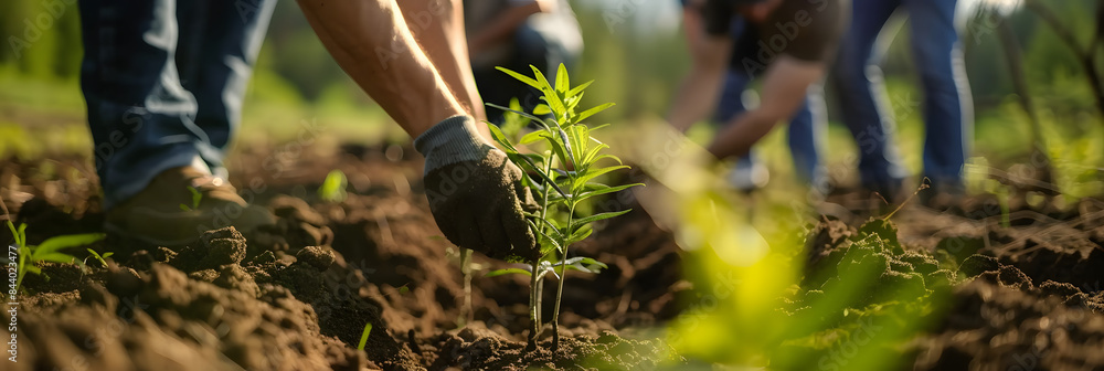 Volunteers plant trees to create biochar, supporting environmental ...