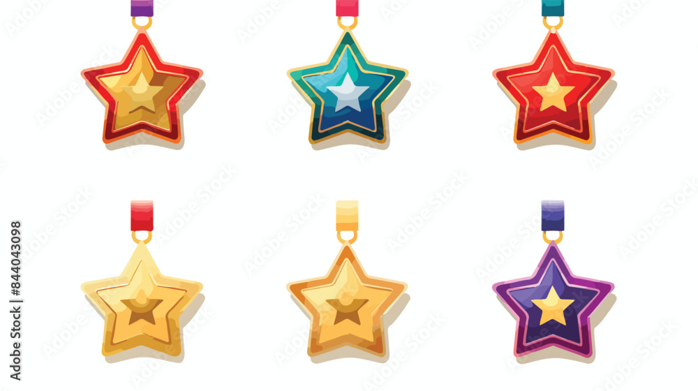 8 point star medal icon. Clipart image isolated on Stock Vector | Adobe ...