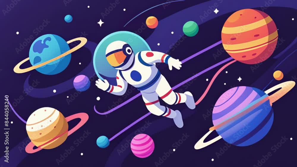 The feeling of being an astronaut floating in space and surrounded by ...