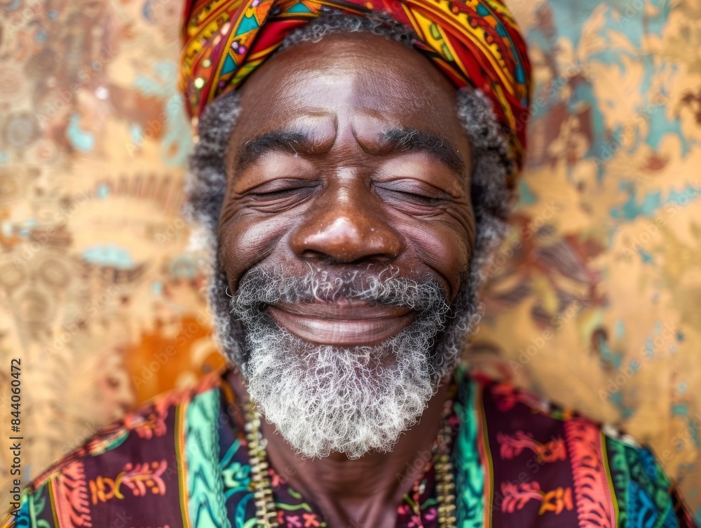 Man dark skin wearing skinny old man with beard, full body short, old ...