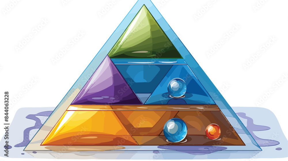 Blank maths pyramid template. Clipart image 2d flat Stock Vector ...