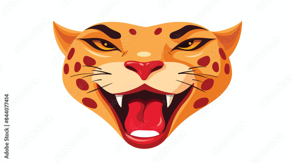 Cheetah lips icon. Clipart image isolated on white Stock Vector | Adobe ...