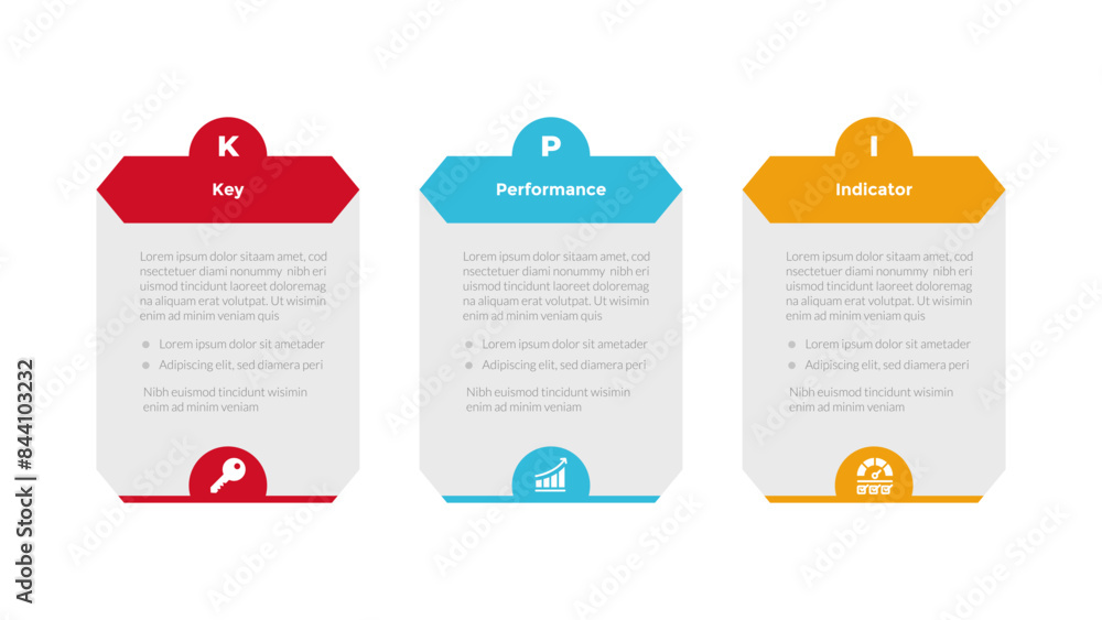 KPI key performance indicator infographics template diagram with ...