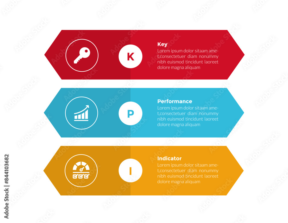 KPI key performance indicator infographics template diagram with ...
