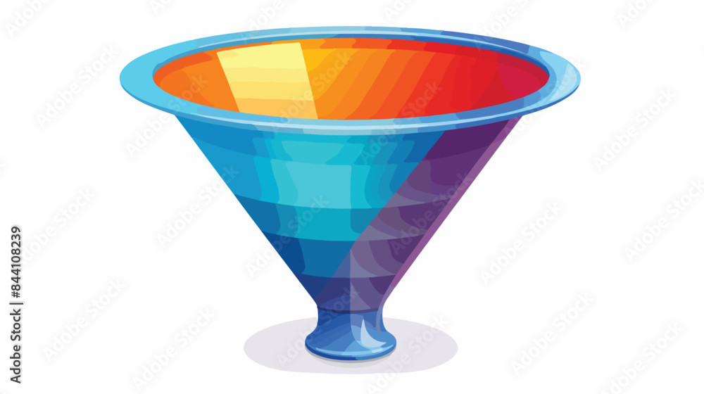 Funnel diagram icon. Clipart image isolated on whit Stock Vector ...