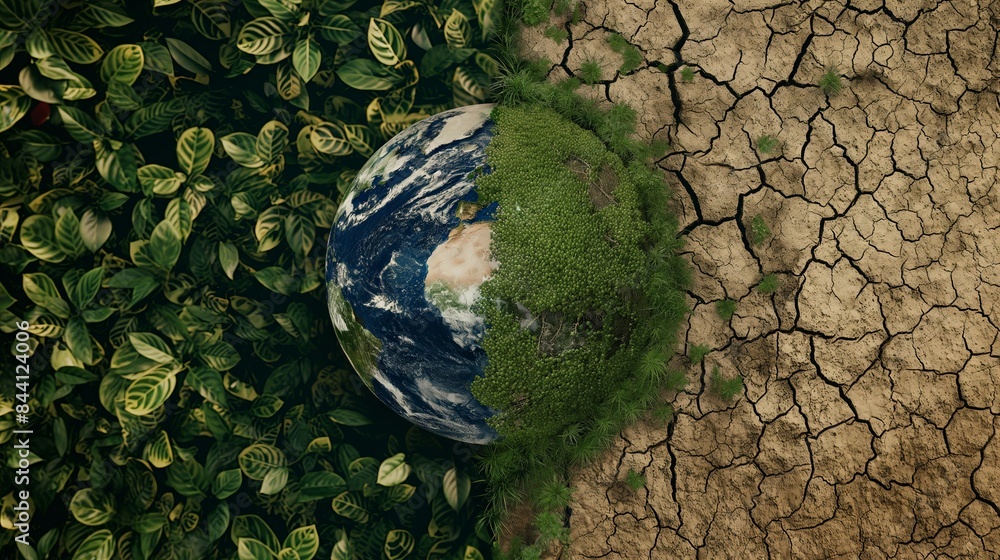 Dry and green sides of the earth: A contrasting image of one half of ...