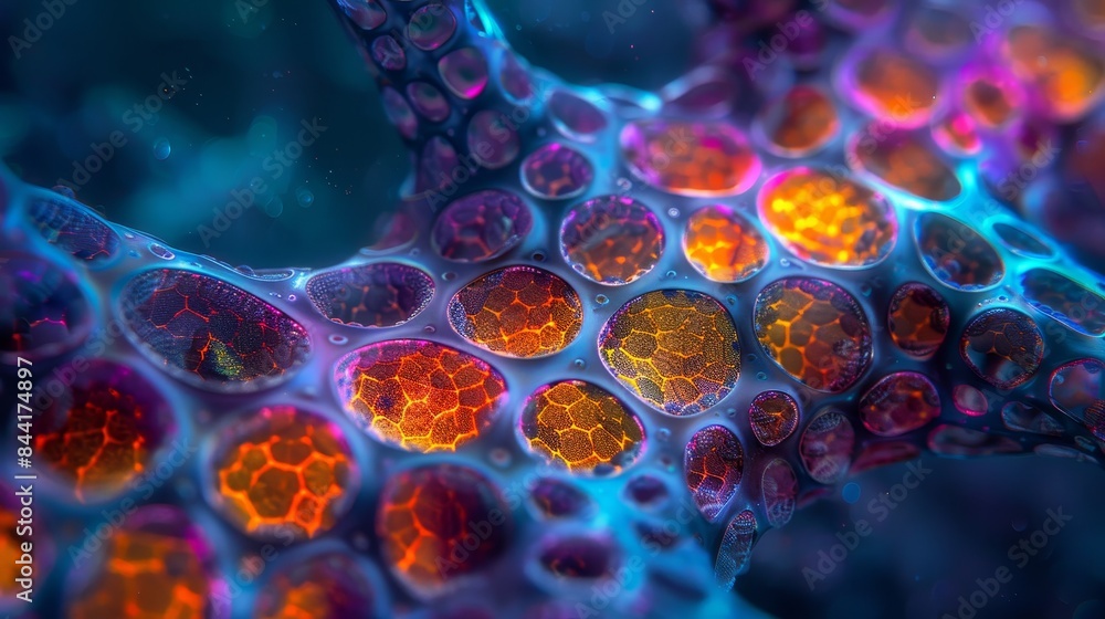 Plant cell structure in the style of Nikon D850, macro photography, 32k ...