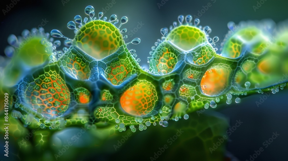 Plant cell structure in the style of Nikon D850, macro photography, 32k ...