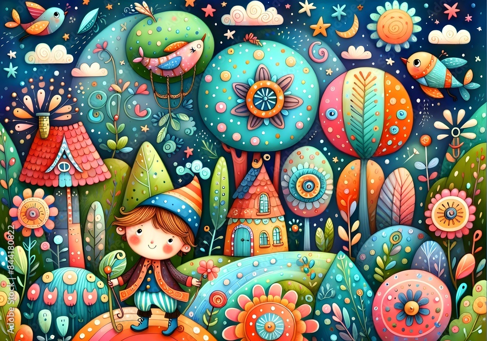 ilustración infantil, wallpaper, cuento de hadas, fantasía, variopinto ...
