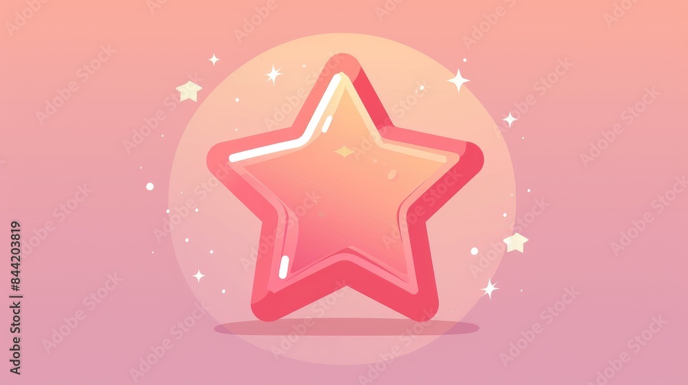 The Pink Star icon showcases customer ratings reviews achievements and ...