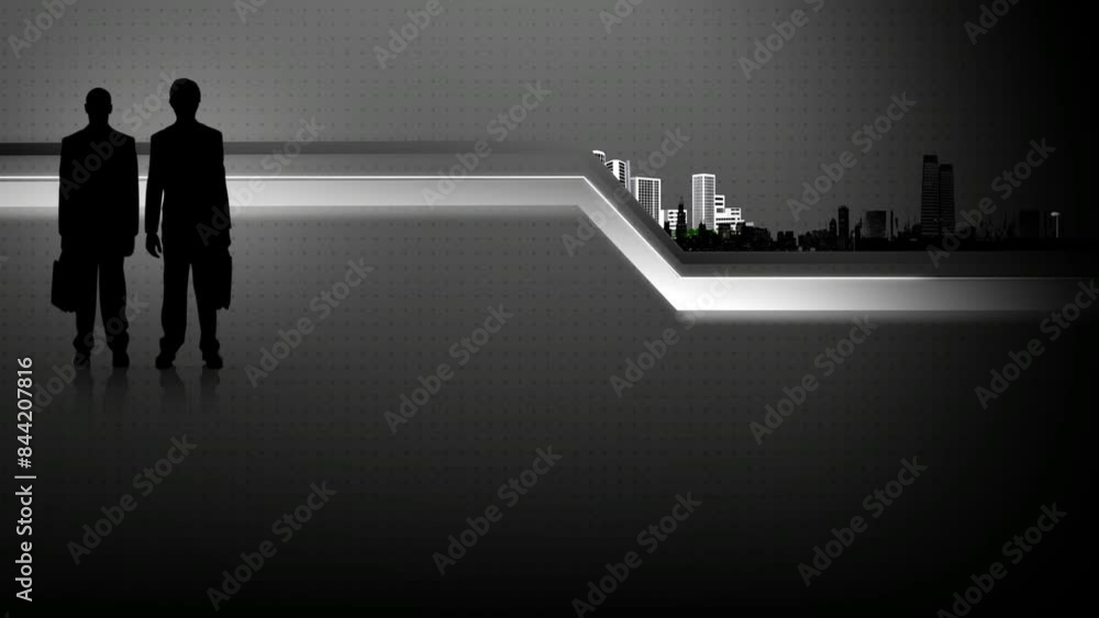 Business presentation background digital line animation for corporate ...