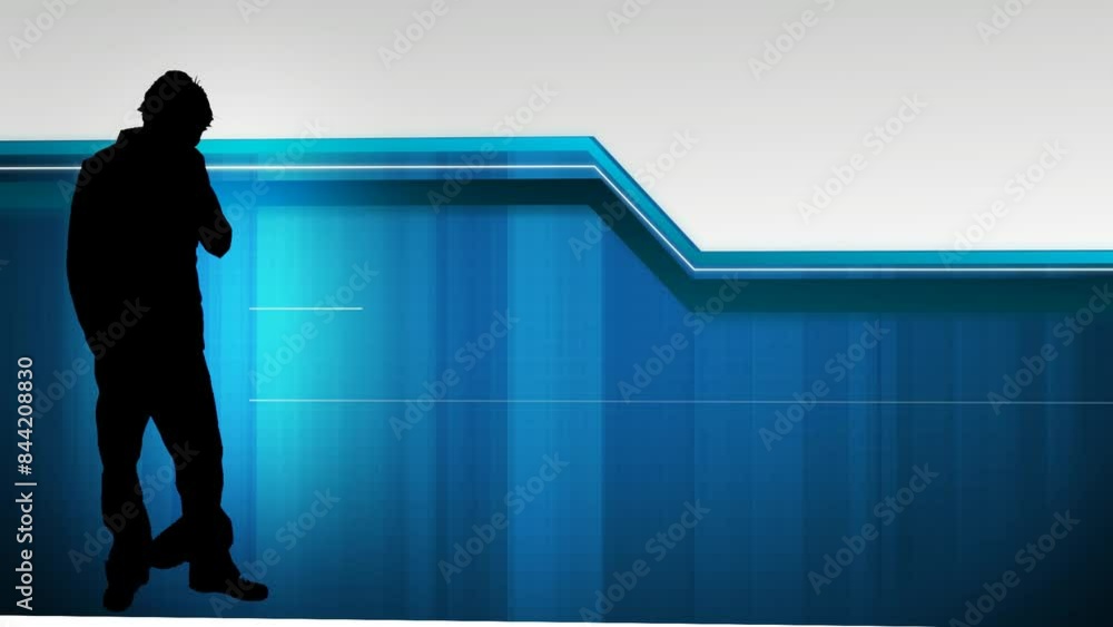 Business presentation background digital Blue line animation for ...